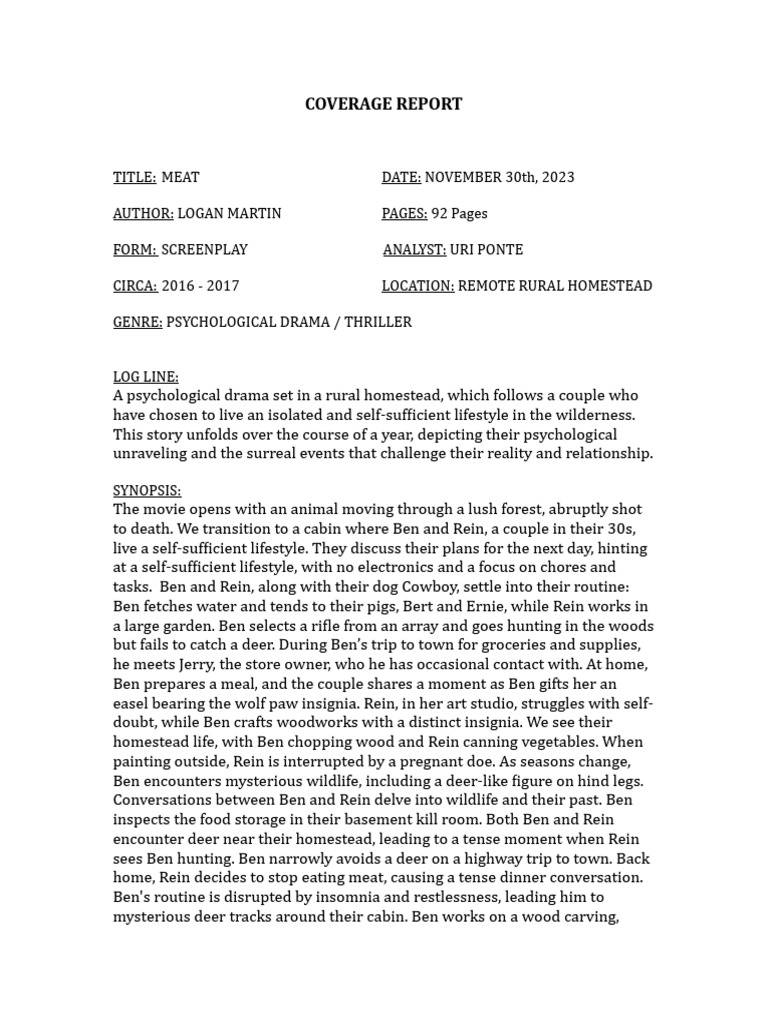 Coverage Template | PDF