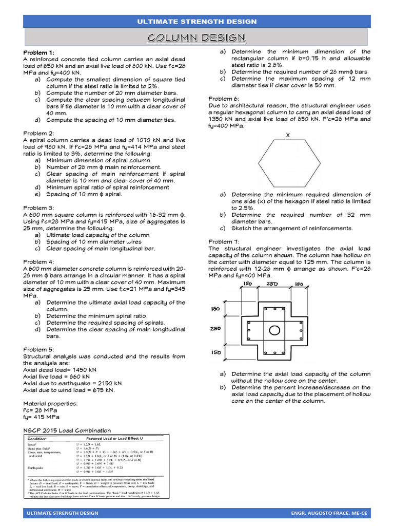 Column Design | PDF