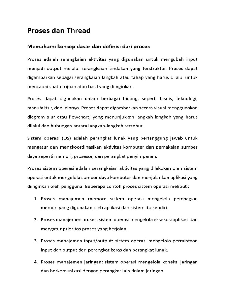 Rangkuma Proses Dan Thread 1 | PDF | Bisnis