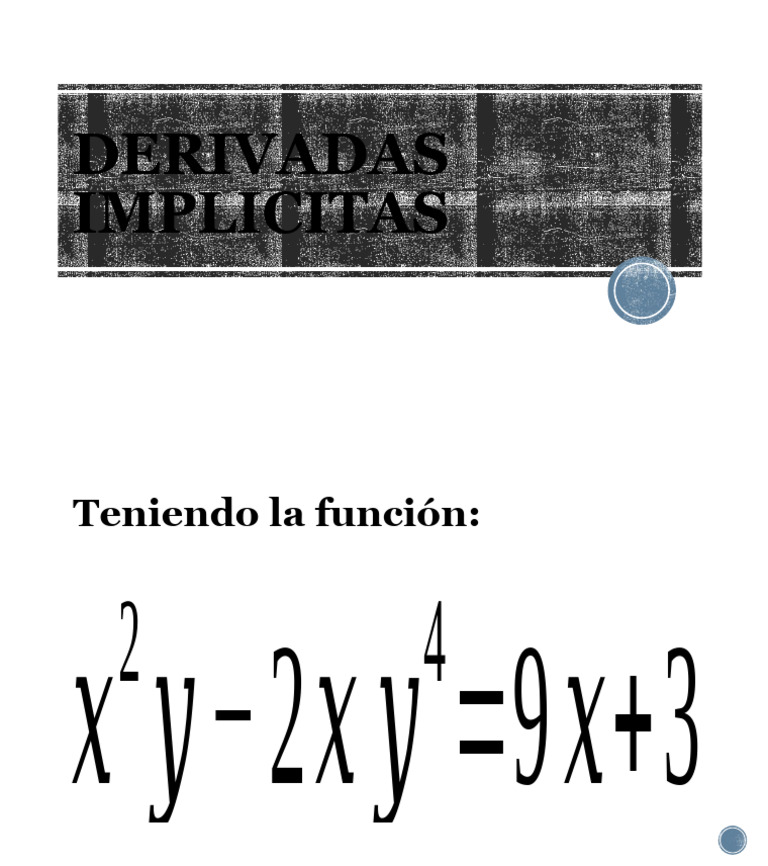 Derivadas Implícitas de Funciones | PDF