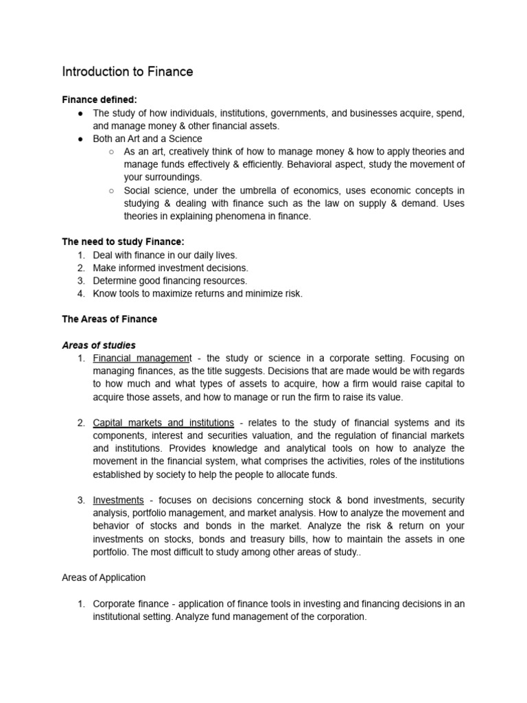 Finman Midterm Reviewer | PDF | Securities (Finance) | Financial Markets