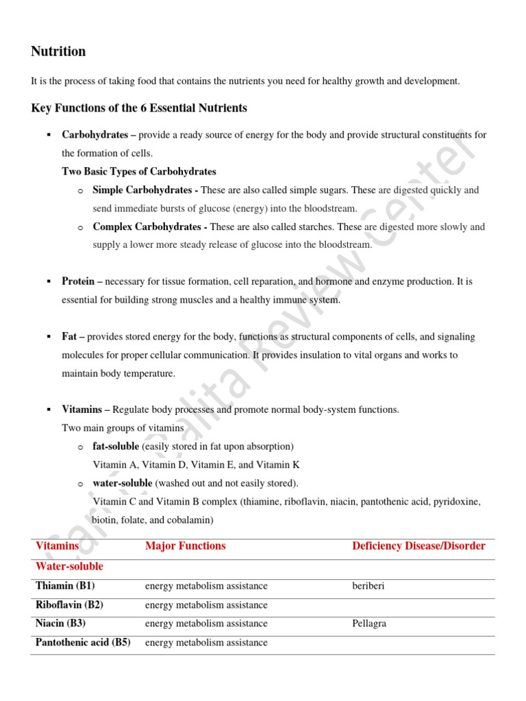 Nutrition Lecture | PDF | Vitamin | Nutrients