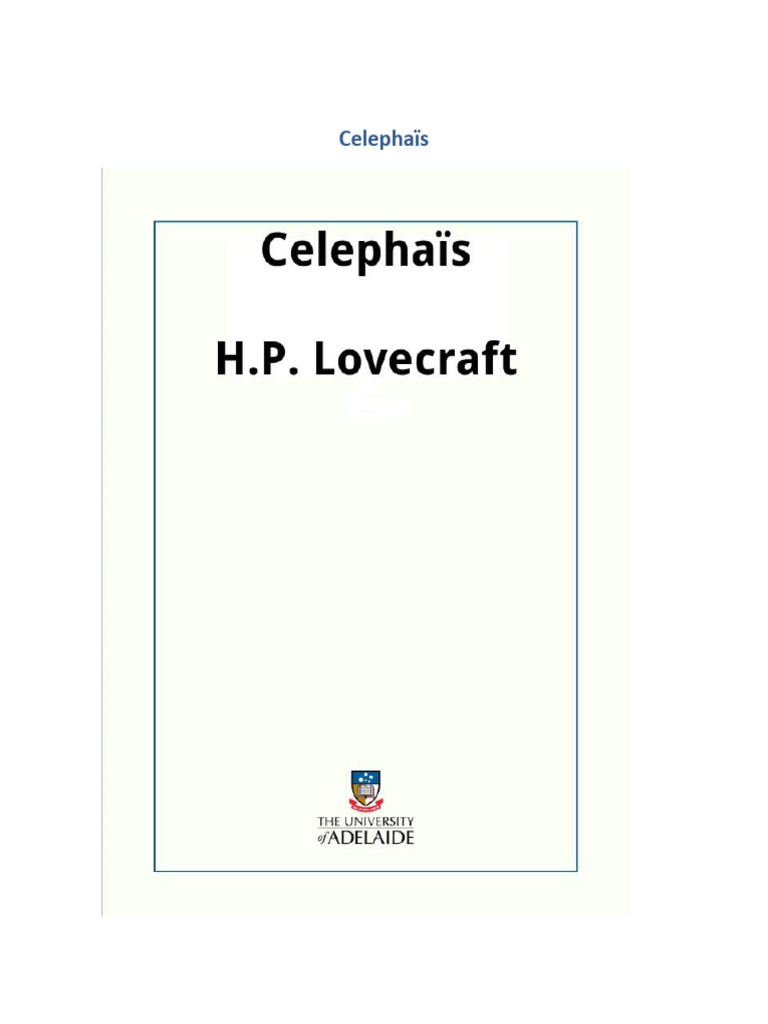 1920 - Celephais | PDF | Céu | Mar