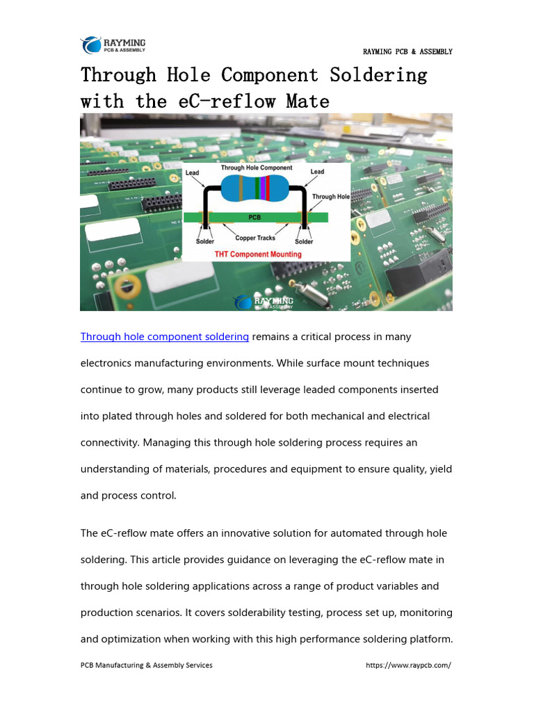 Through Hole Component Soldering With the EC-reflow Mate | PDF ...