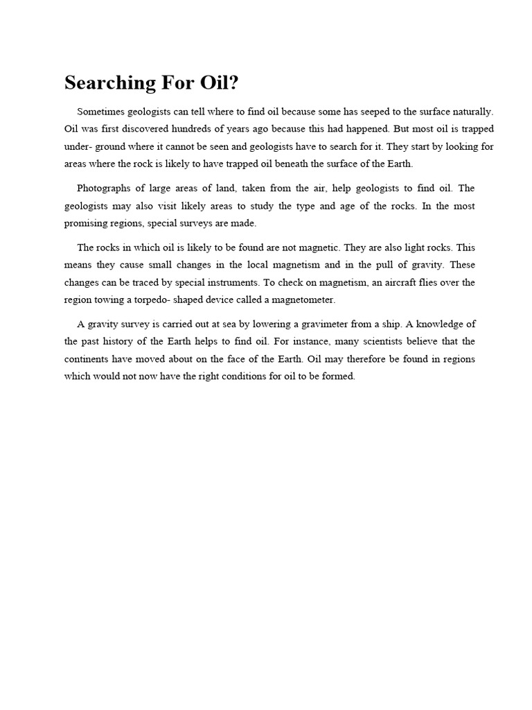 Searching For Oil | PDF | Magnetometer | Earth Sciences