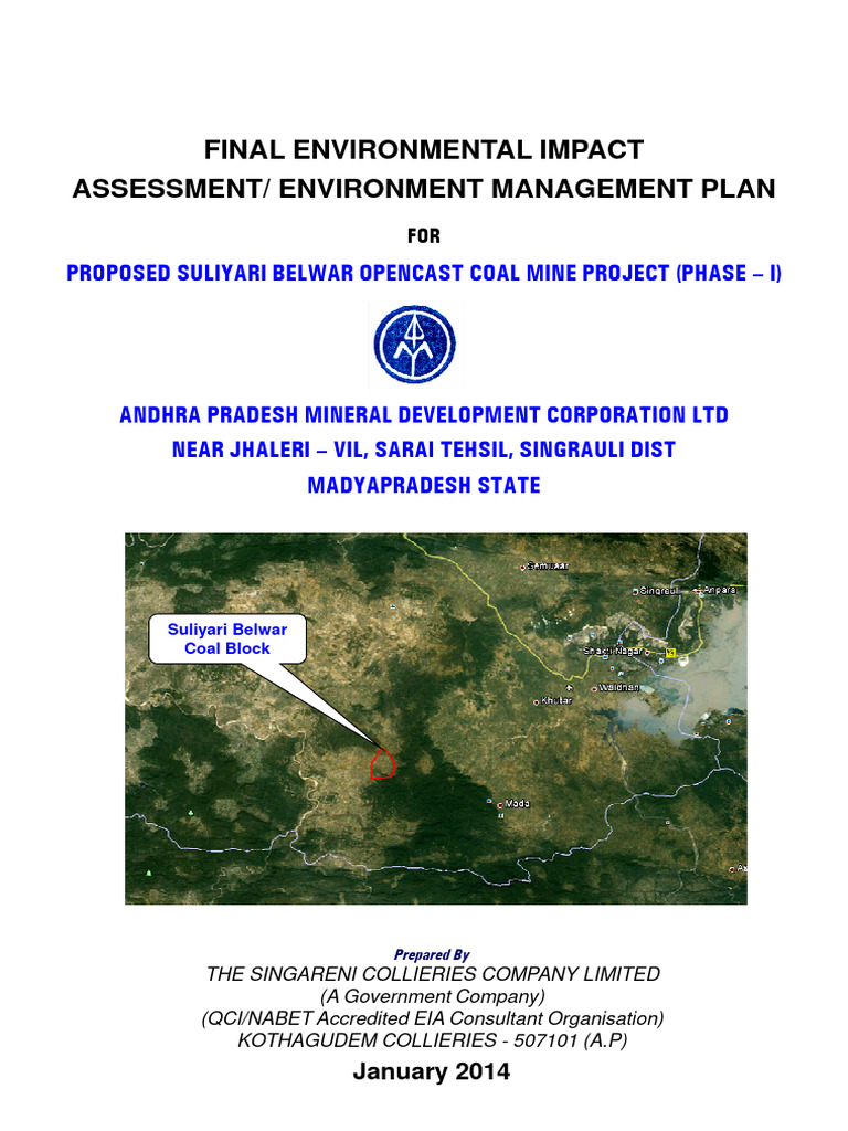 Mdo Eia Emp Final | PDF | Coal Mining | Mining