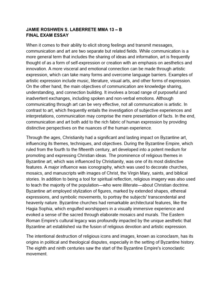 Final Exam Template | PDF