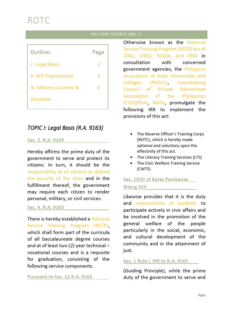 ROTC_Reviewer_Season_1_2__3 | PDF | Philippines | International Security