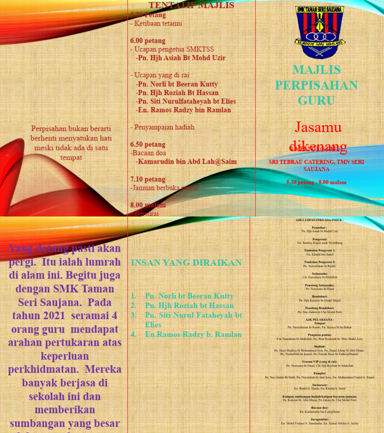 template majlis perpisahan | PDF