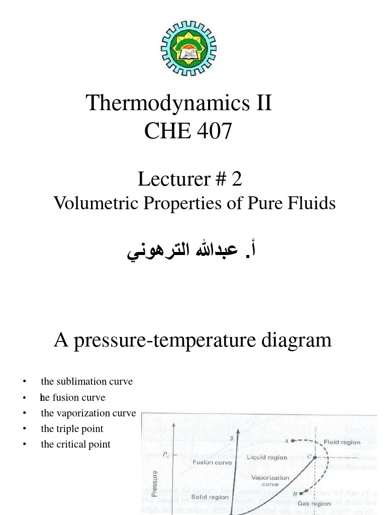 Volumetric Properties of Pure Fluids | PDF | Gases | Chemistry