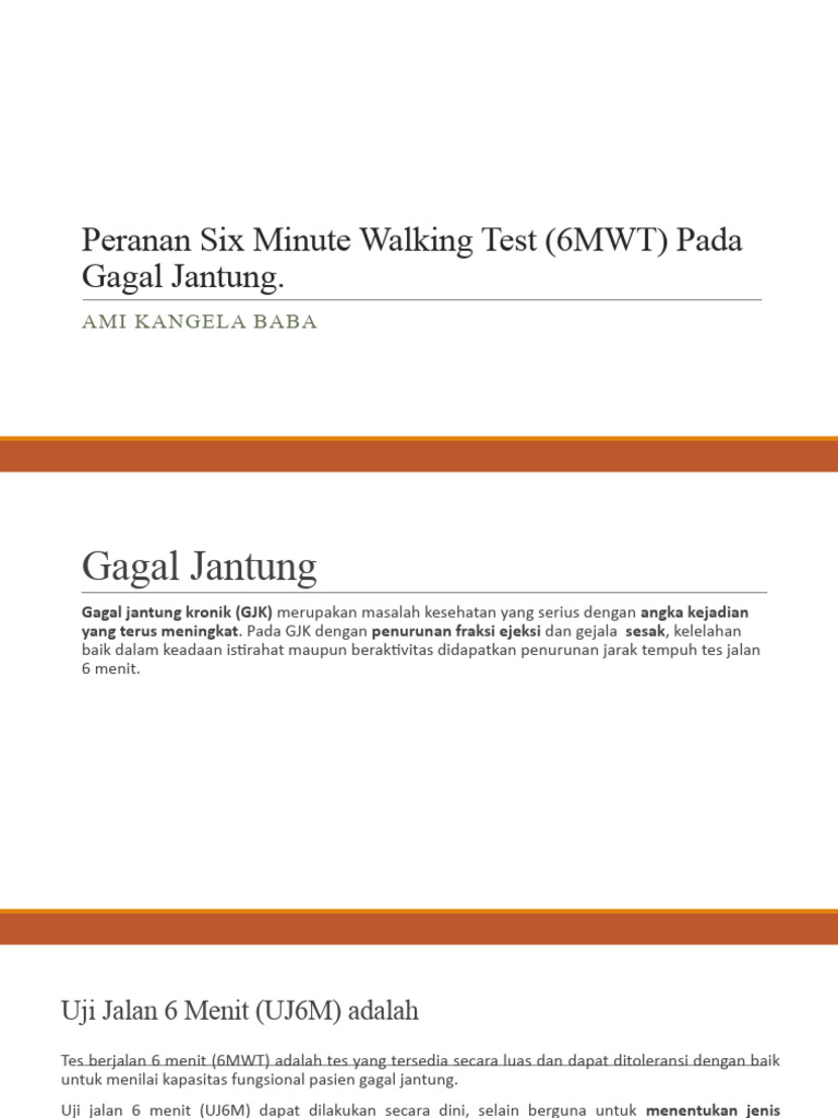 Peranan Six Minute Walking Test (6MWT) | PDF