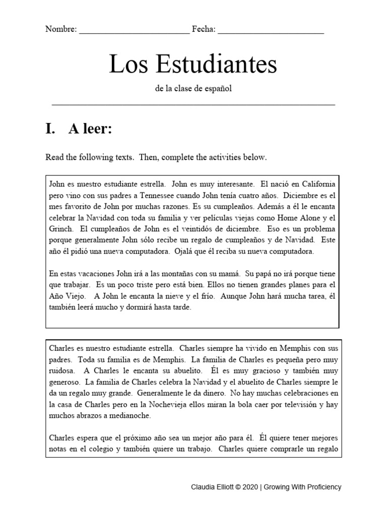 INTERMEDIO Estudiante Estrella Dic23 GWP | PDF