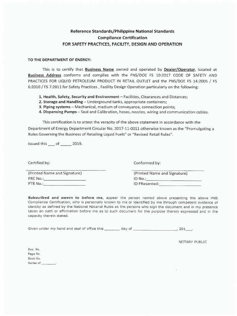 PNS Sample Format 1 | PDF