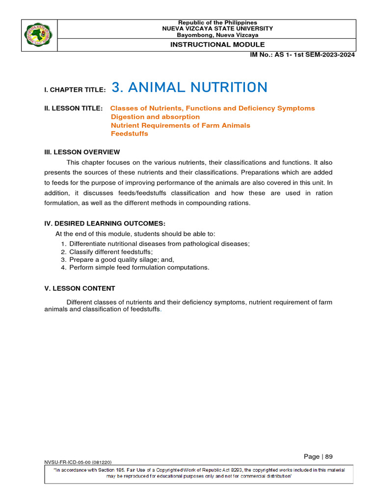 Chapter 3 - Nutrition | PDF | Carbohydrates | Vitamin A