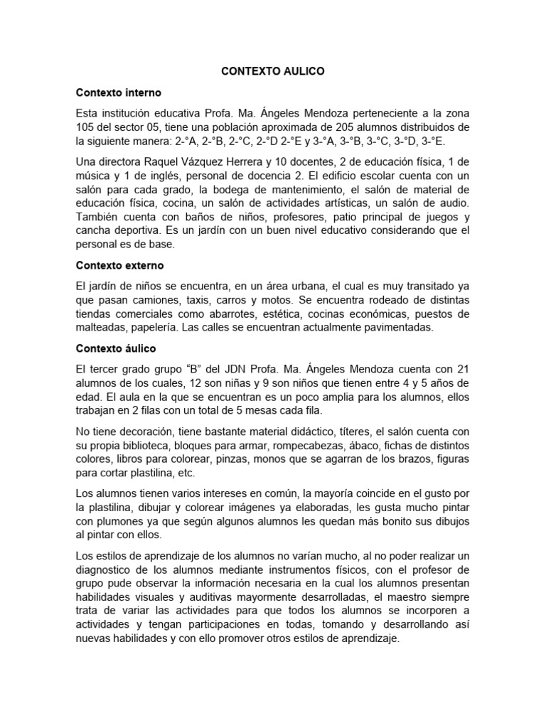Contexto Aulico-1 | PDF | Aprendizaje | Cognición