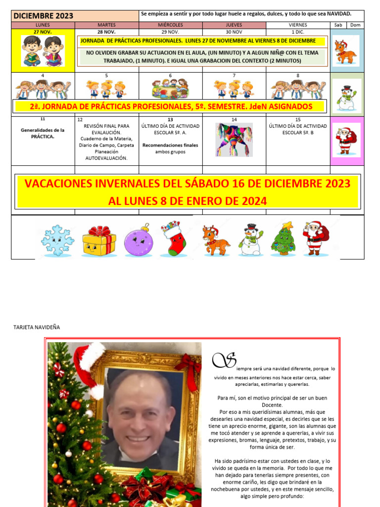 Actividades y Reflexiones Navideñas 2023 | PDF | Navidad