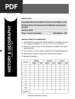 PSAC Grade 6 Modular History and Geography 2024 | PDF | Mauritius