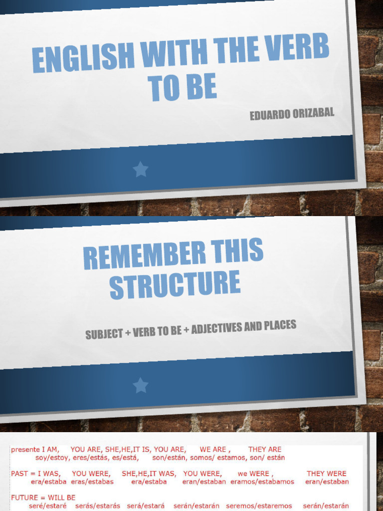 English With The Verb To Be | PDF