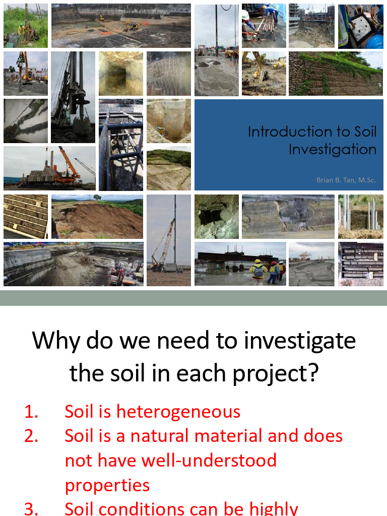 Introduction To Soil Investigation - Brian Tan | PDF | Continuum ... Introduction To Soil Investigation - Brian Tan | PDF | Continuum ...