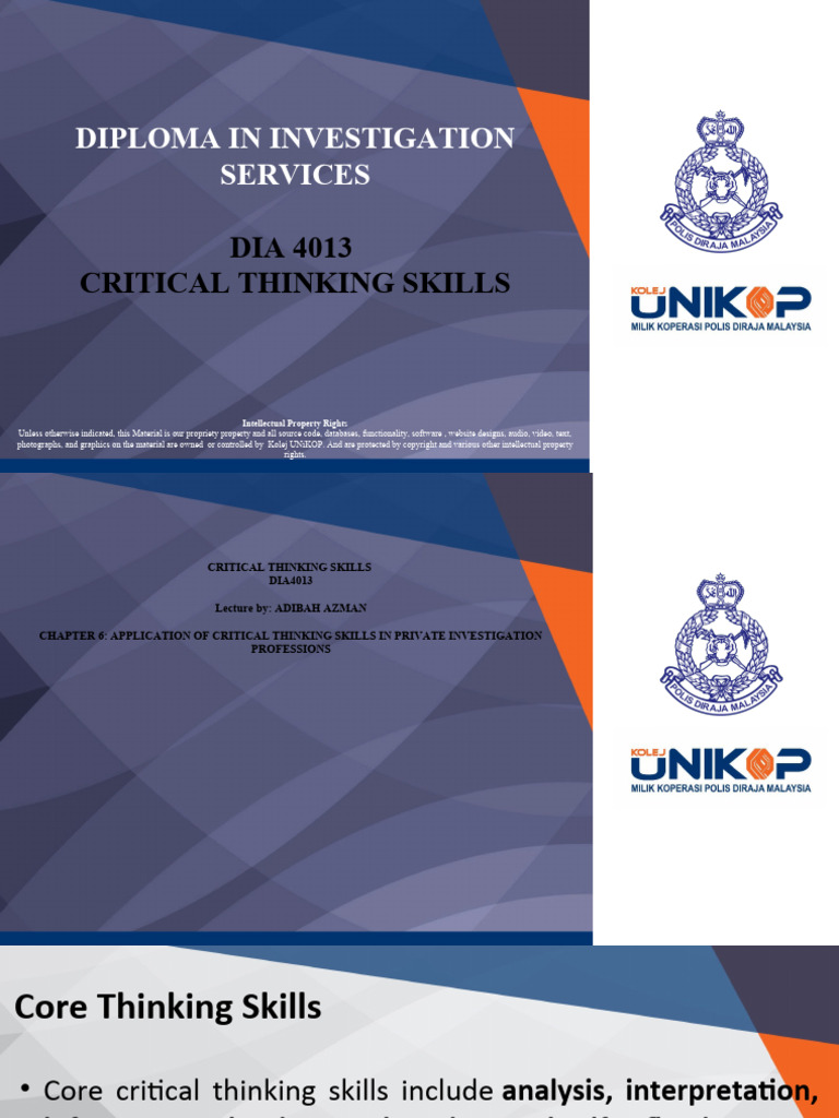 Chapter 6 - Application of Critical Thinking Skills in Private ...