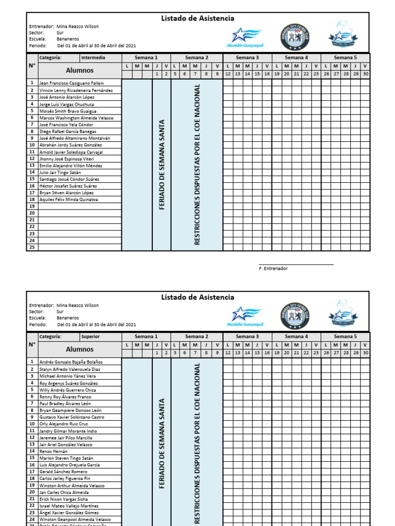 Mina Horarios Abril | PDF