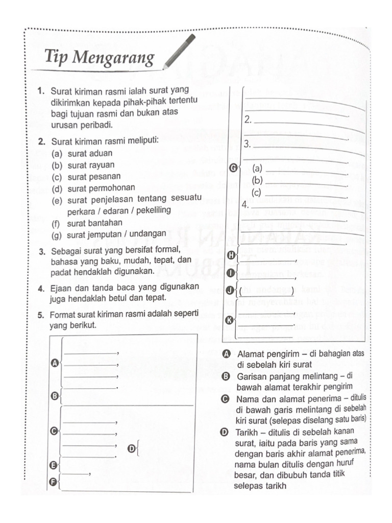 Format surat rasmi | PDF