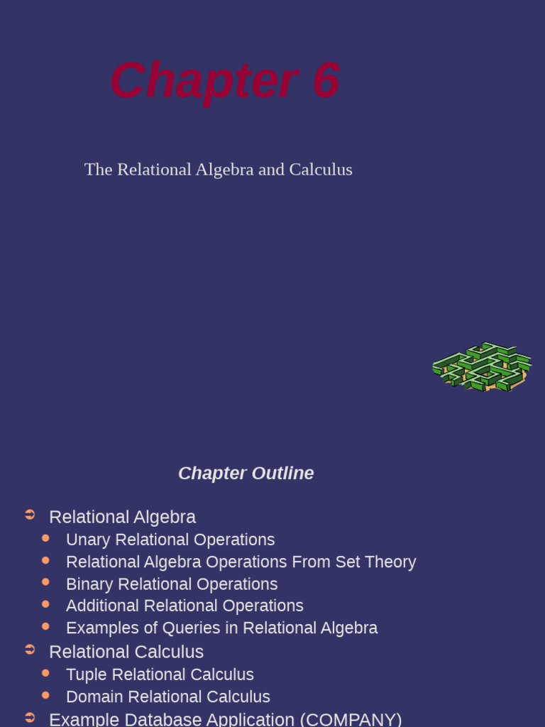 Ch6 Relational Algebra Calculus | PDF Ch6 Relational Algebra Calculus | PDF