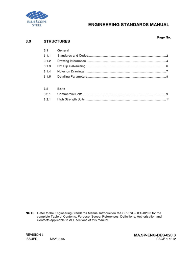 Engineering Standards Manual Overview | PDF | Screw | Structural Steel