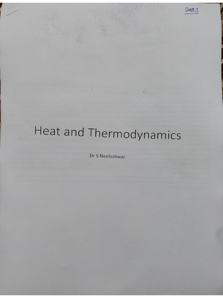 Heat & Thermodynamics | PDF