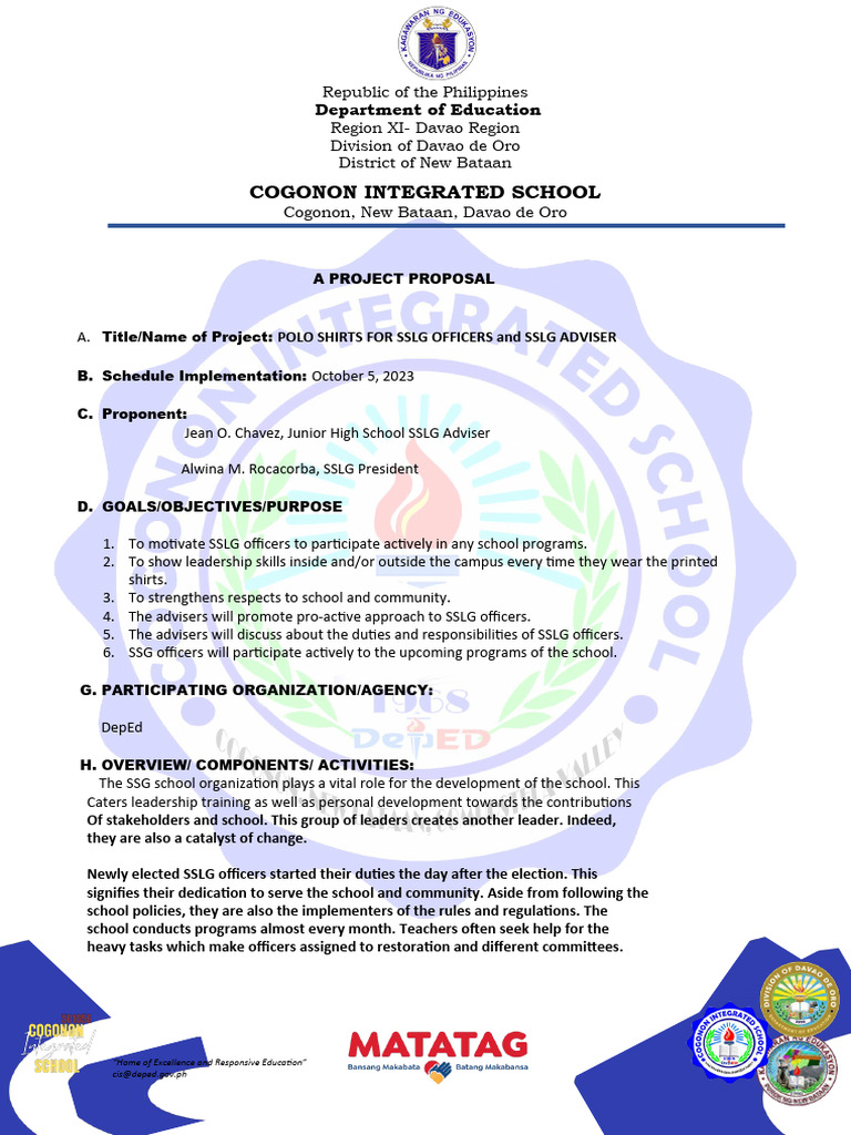 project proposal ssg | PDF