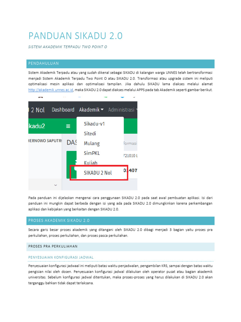 Panduan Sikadu 2.0 | PDF | Karier & Perkembangan