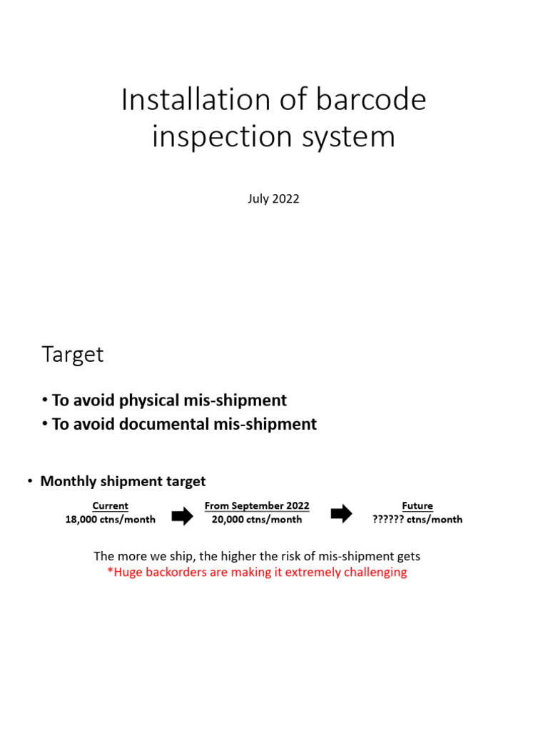 Barcode System for Shipment Accuracy | PDF | Barcode | Qr Code