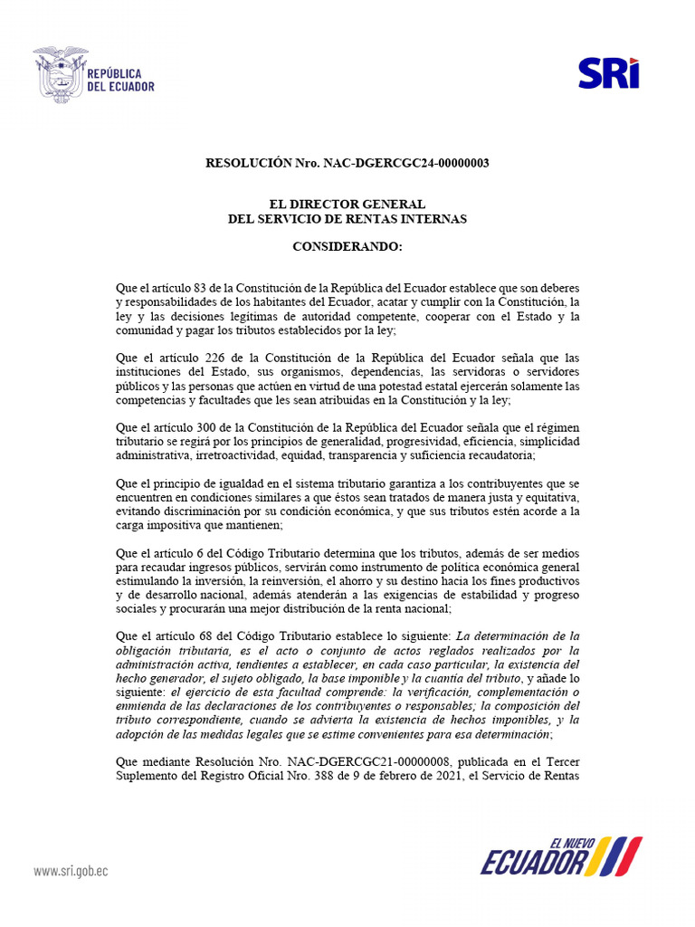 NAC-DGERCGC24-00000003 - Autorretención GC | PDF | Impuestos | Impuesto ...