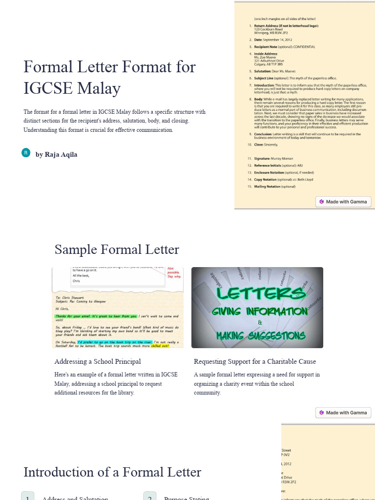 Formal-Letter-Format-for-IGCSE-Malay | PDF