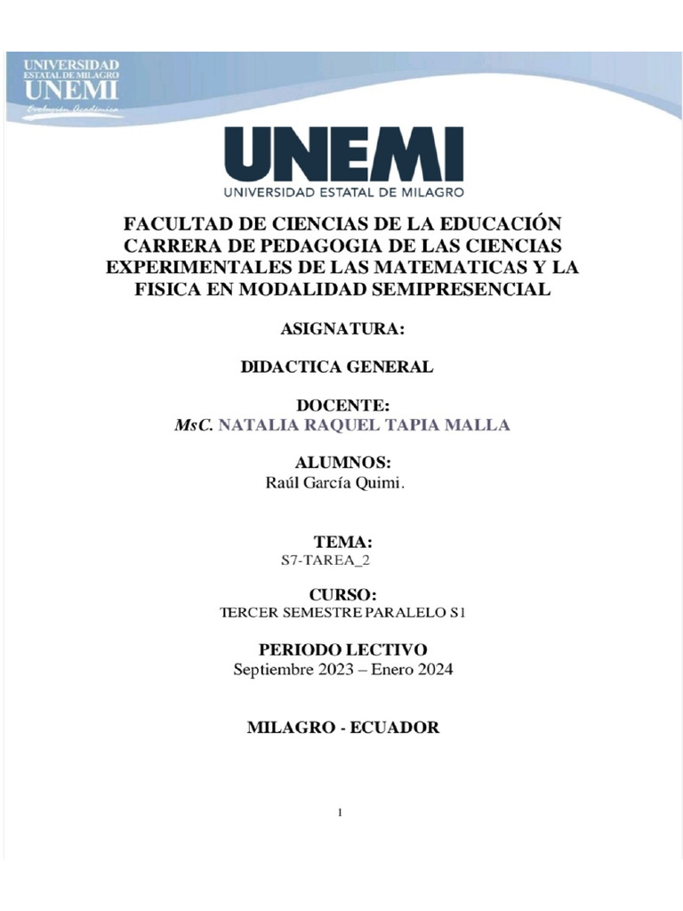 Deber Didactica | PDF