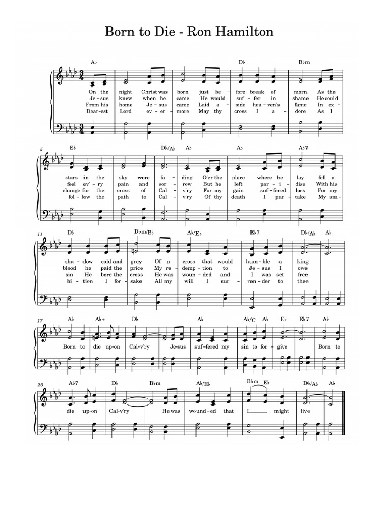 Born To Die - Ron Hamilton | PDF