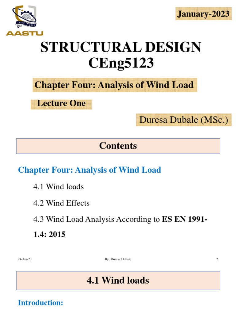 Chapter-4 - Analysis of Wind Load Lecture-One | PDF | Wound | Pressure