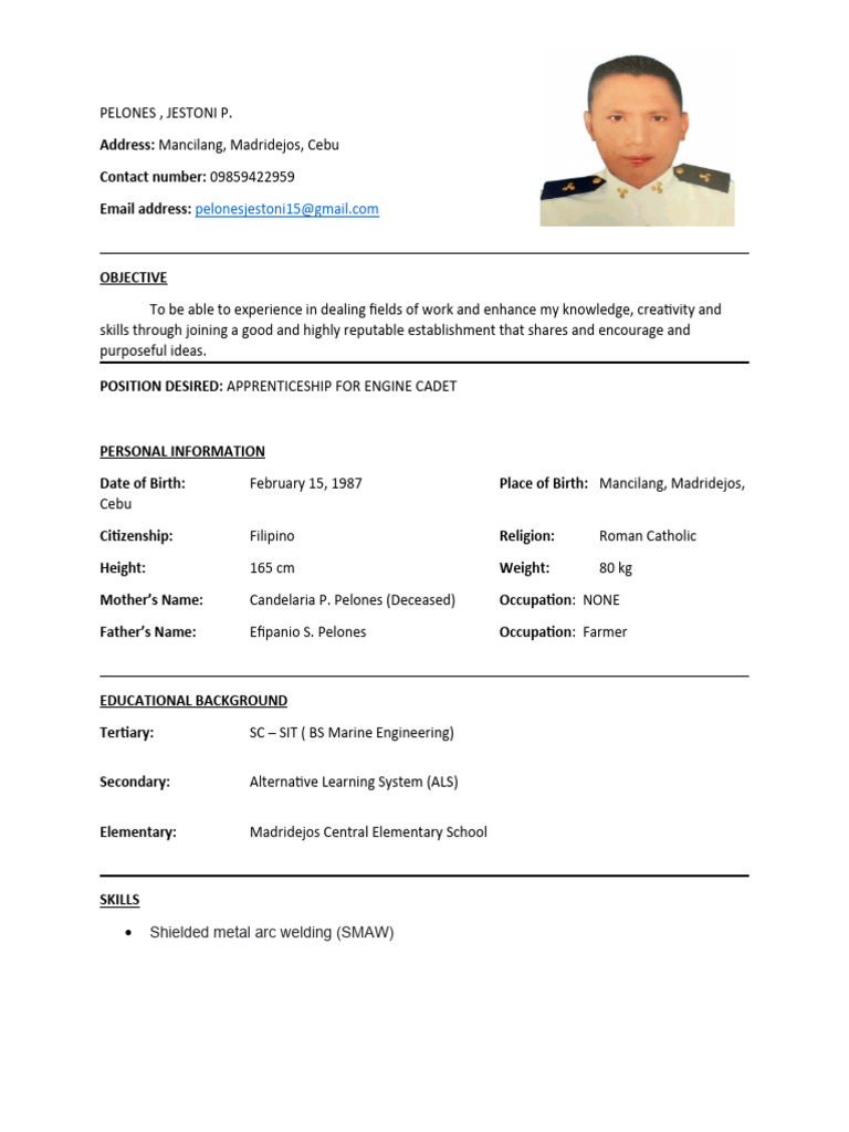 Cadet Resume | PDF