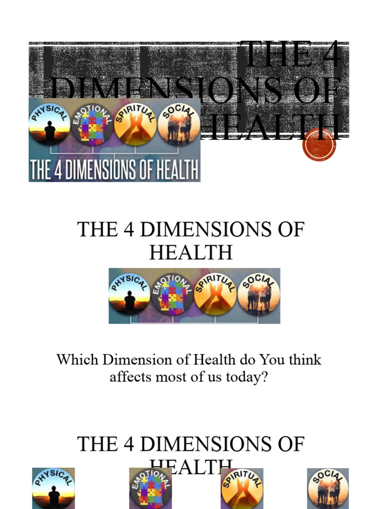 The 4 Dimensions of Health | PDF
