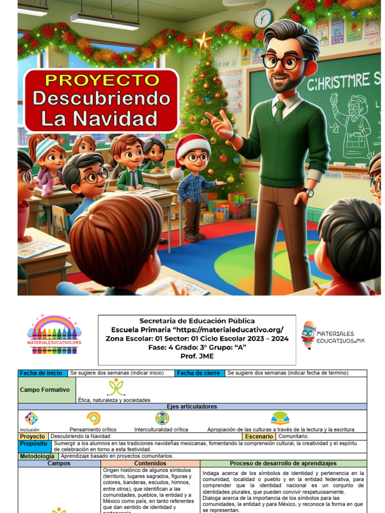 Proyecto 3 Ero Descubriendo La Navidad | PDF