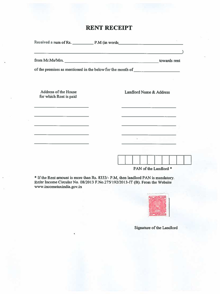 Rental Receipt | PDF