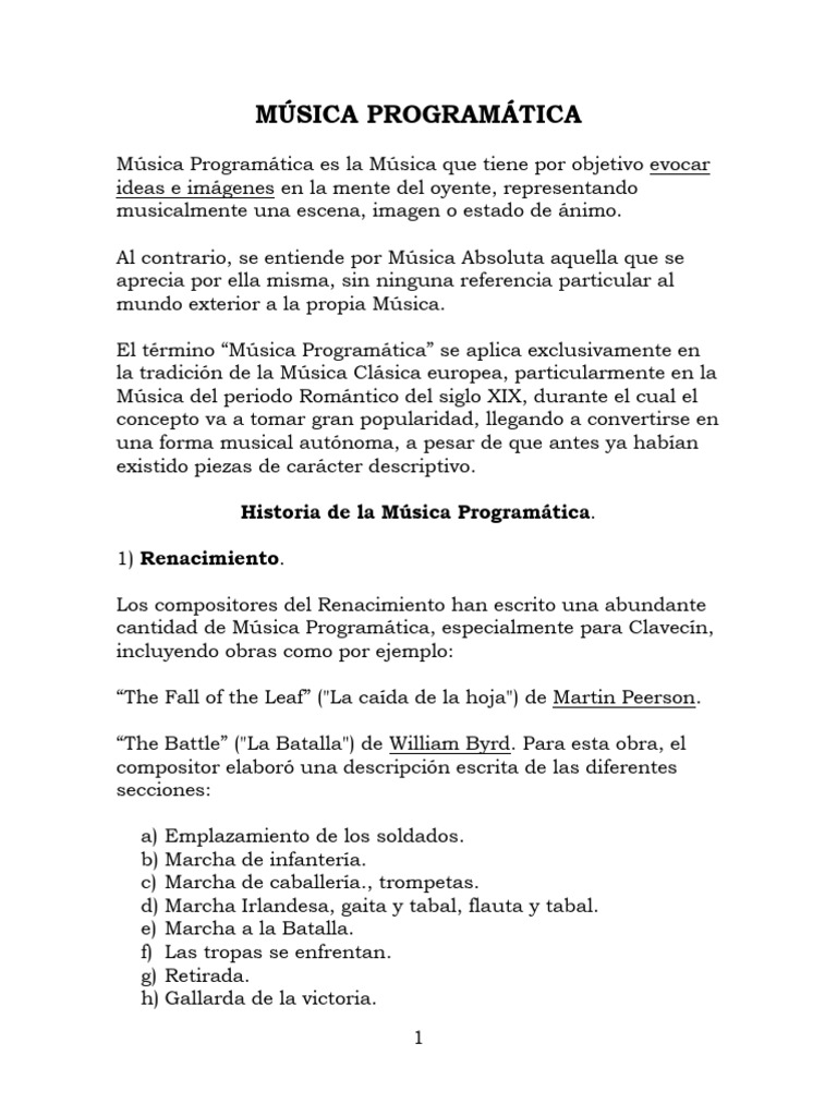 Musica Programatica PDF | PDF | Las artes escénicas | Composiciones ...