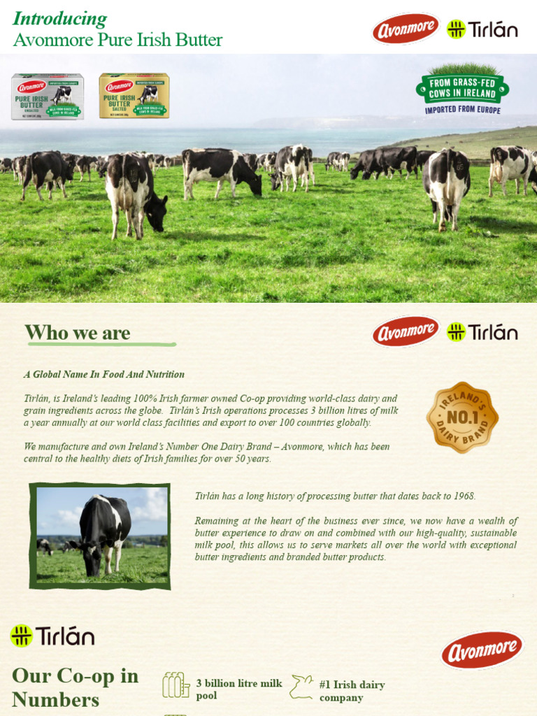 Avonmore Pure Irish Butter Guide | PDF | Butter | Fat