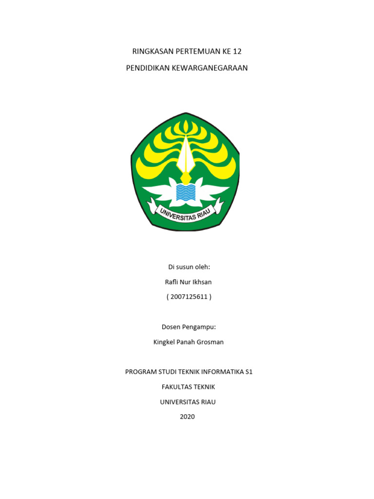Ringkasan Pertemuan Ke 12 | PDF