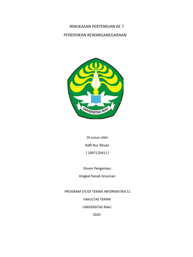 Ringkasan Pertemuan Ke 7 | PDF | Politik | Hukum