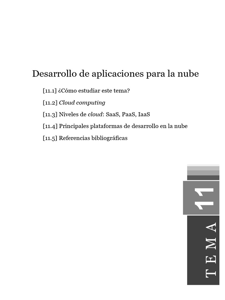 Tema 11 | PDF | Computación en la nube | Software como servicio