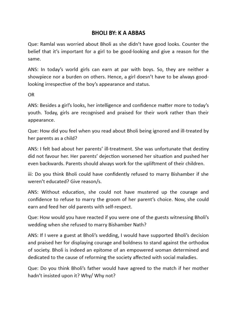 BHOLI | PDF | Teachers