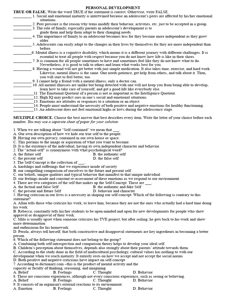 SUMMATIVE PerDev Q1 | PDF | Neuron | Adolescence