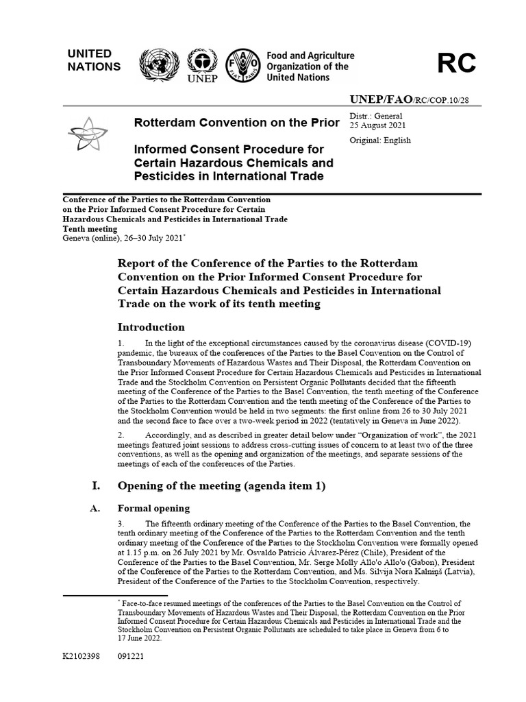 UNEP FAO RC COP.10 28.en | PDF