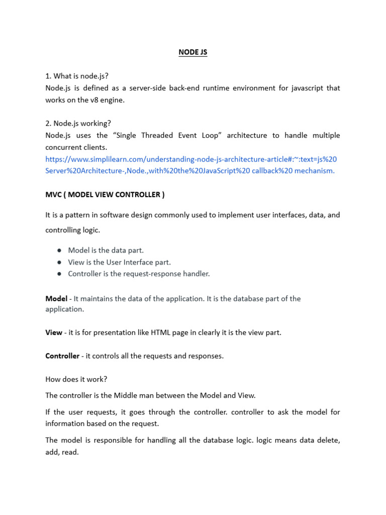 NODE JS | PDF | Model–View–Controller | Http Cookie